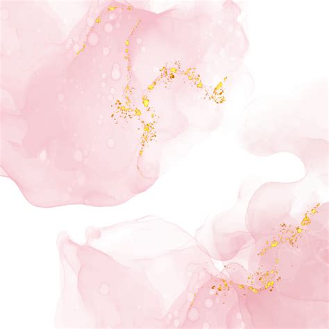 Pastel Pink Alcohol Ink Background With Gold Glitter 20266673 Vector