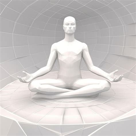 Premium AI Image Image Of 3D Illustration Of Meditating Man Sitting