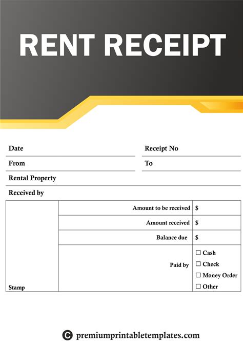 Rent Receipt Free Printable State Requirements For Providing Rent
