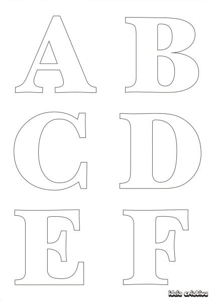 Moldes De Letras Abecedario Completo Para Imprimir