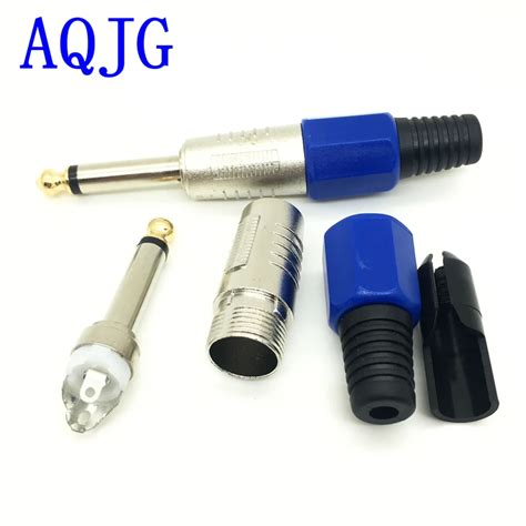 10pcs 6 35mm 6 5mm Connector Mono Audio Plug Jack 6 5 Amplifier