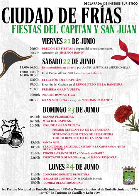 PROGRAMA DE FIESTAS DEL CAPITÁN Y SAN JUAN 2024 Frías
