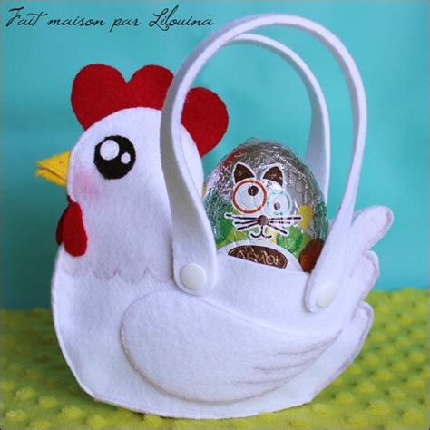 Panier Poule En Feutrine Fait Maison Par Lilouina