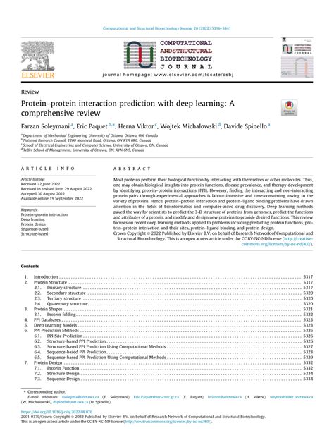 pdf protein protein interaction prediction with deep learning a comprehensive review