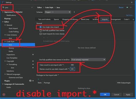 Intellij Idea How To Disable Wildcard Imports In