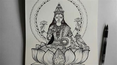 Goddess Laxmi Drawing Step By Step Easy How To Draw Maa Laxmi Drawing