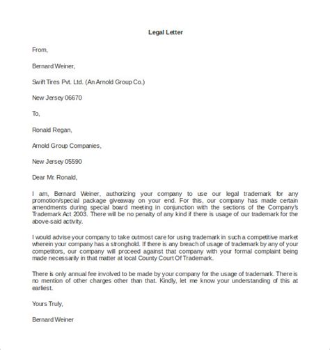 Legal Letter Template Template Business