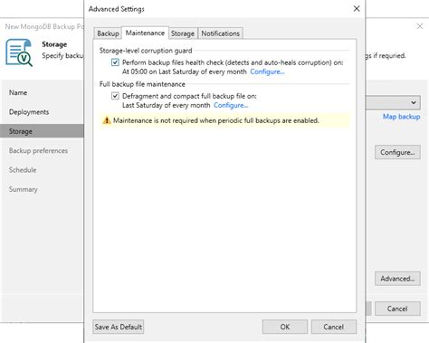 Maintenance Settings Veeam Plug Ins For Enterprise Applications