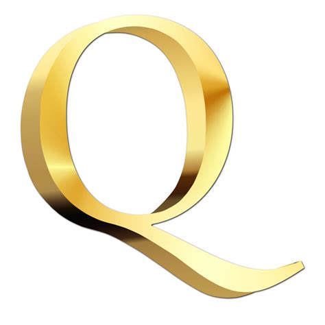 Golden Letter Q Png