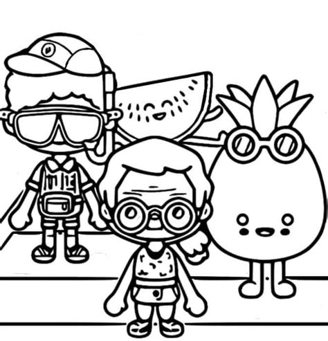 Personagens Fofinhos Da Toca Boca Para Colorir Imprimir E Desenhar