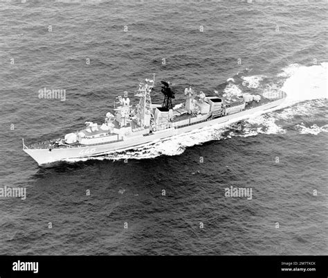 An Aerial Port Bow View Of The Soviet Kashin Class Guided Missile