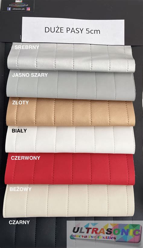 SOFT Eco Eko skóra pikowana Pasy co 5cm Tkanina tapicerska Materiał