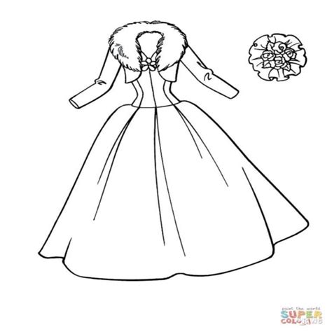 Dibujos de vestidos para colorear Colorear imágenes