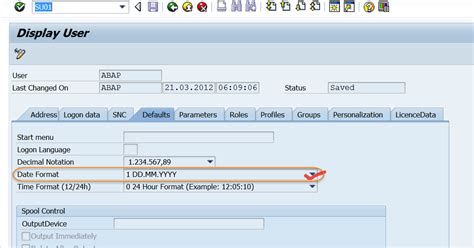 TECHSAP SAP ABAP Date Formats