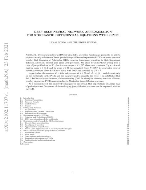 deep relu neural network approximation for stochastic differential