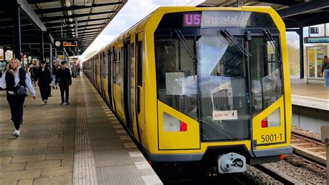 U Bahn Berlin Mitfahrt In Der U5 Von Hauptbahnhof Bis Wuhletal Im H95