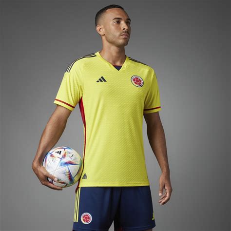 Adidas Camiseta Oficial Uniforme De Local Colombia 22 Amarillo