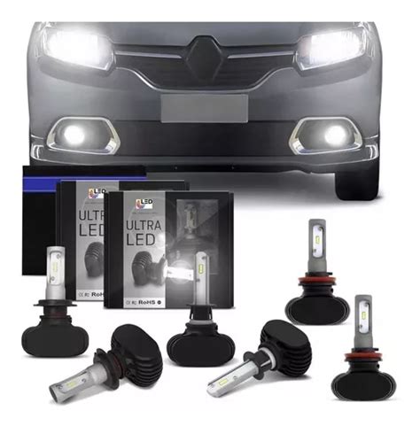 Kit Lampada Ultra Led Sandero Alta Baixa Milha Brinde