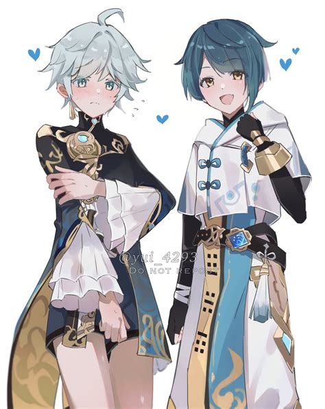 Chongyun And Xingqiu Genshin Impact Drawn By Yui 4293 Danbooru