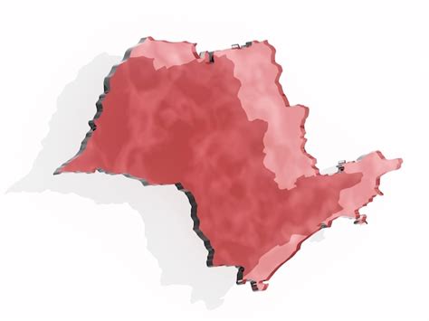 Ilustra O D Do Mapa Do Estado De S O Paulo Em Pl Stico Vermelho