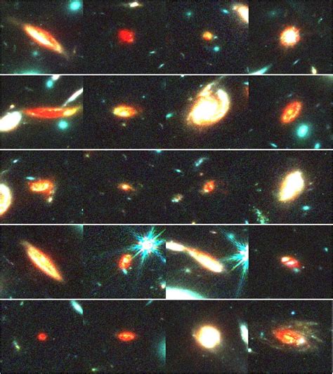Three Color JWST NIRCam Images Blue F115W Green F150W And