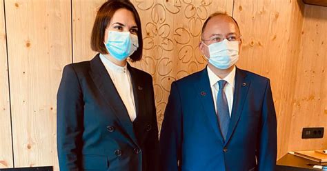 Bogdan Aurescu s a întâlnit cu Svetlana Tihanovskaia la solicitarea