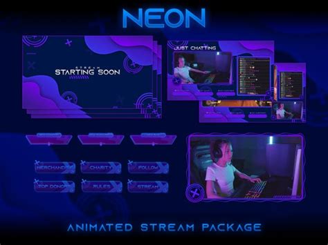 Art Collectibles Drawing Illustration Neon Overlay Animated Package
