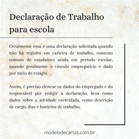 Modelo De Declara O De Trabalho Saiba Como Fazer