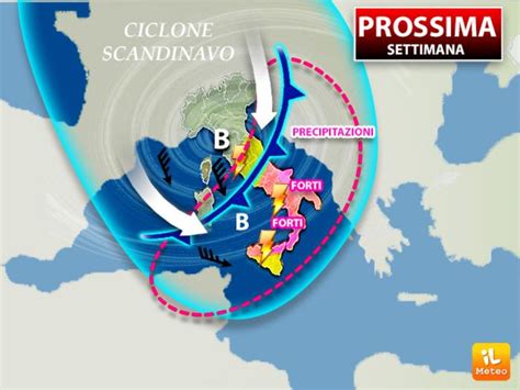 Meteo PROSSIMA SETTIMANA già da Lunedì CICLONE SCANDINAVO Nubifragi