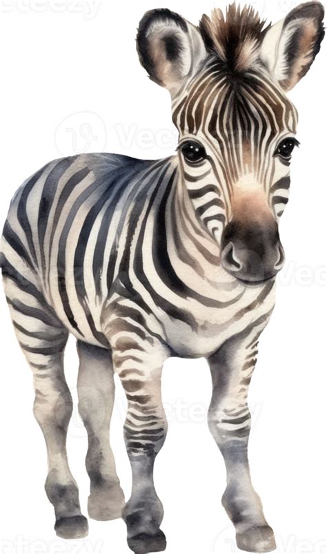 S Zebra Aquarell Illustration Ai Generiert Png