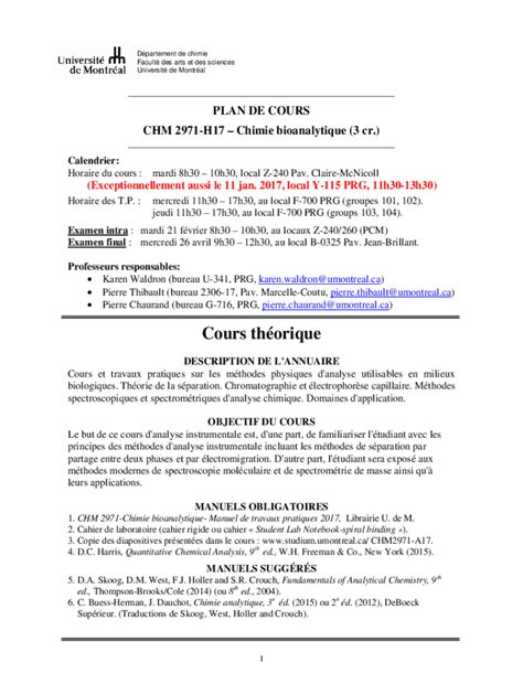 Fillable Online H16 CHM1502 Final2 FACULT Des ARTS Et Des SCIENCES
