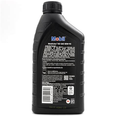 Aceite de Transmisión Estándar Multigrado Mineral SAE 80W 90 Mobil