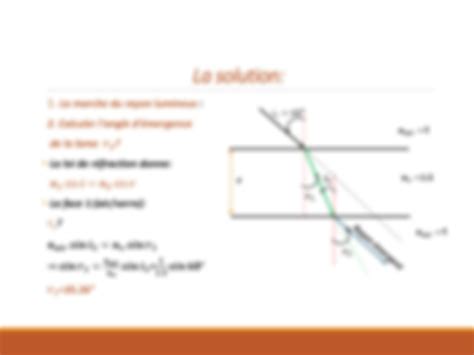 SOLUTION Td Optique G Om Trique Lame Faces Parall Les Loi De Snaill D