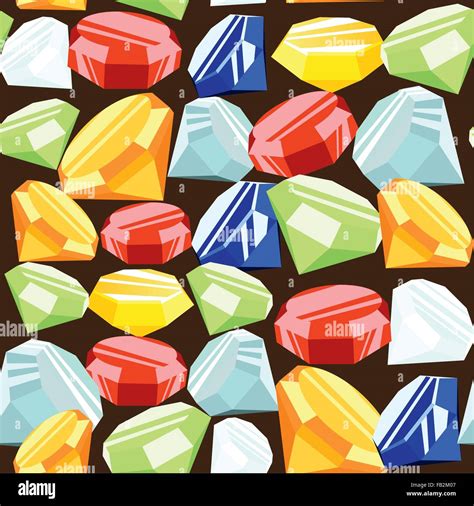 Colorful Gemstone Seamless Pattern Background EPS8 Vector Illustration