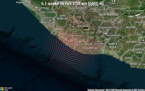 Guatemala Es Sacudida Por Un Sismo De Magnitud De 6 2 Grados