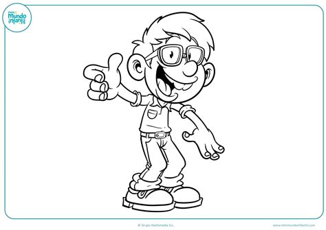Dibujos de niños y niñas para colorear Mundo Primaria