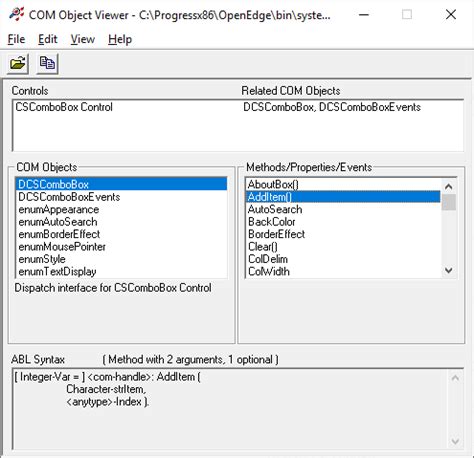 Openedge How To Add Values Dynamically To A Ocx Combobox In Progress