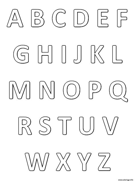 Coloriage Alphabet à Imprimer Coloring Pages