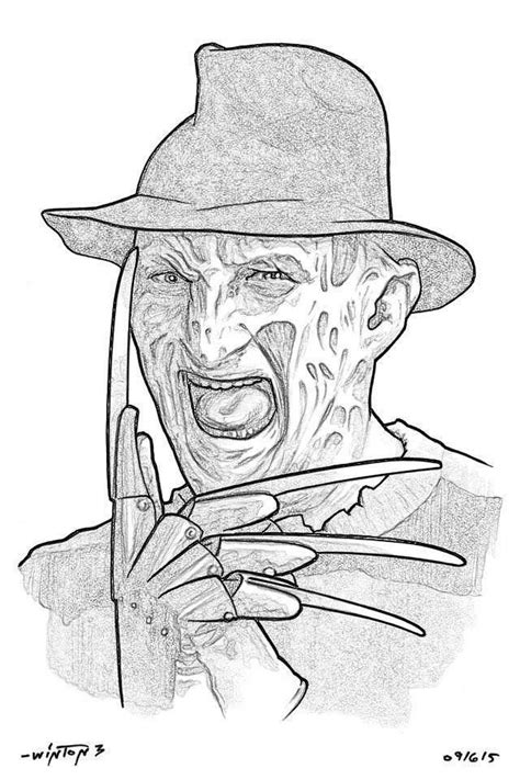 Freddy Krueger Coloring Pages Monster Coloring Pages Freddy Krueger