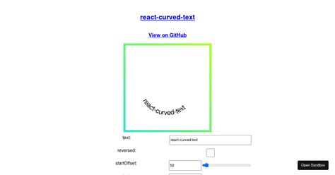 react curved text examples codesandbox