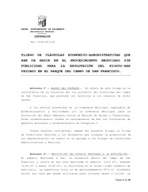 Completable En L Nea Pliego De Clusulas Econmico Administrativas Que