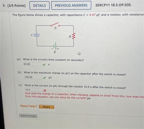 Solved The Figure Below Shows A Capacitor With Capacitance Chegg