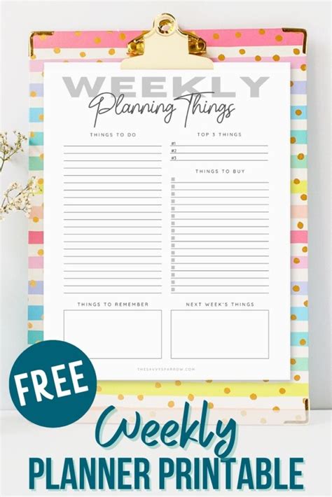 Free Printable Weekly Planner Templates To Help You Schedule Your Life