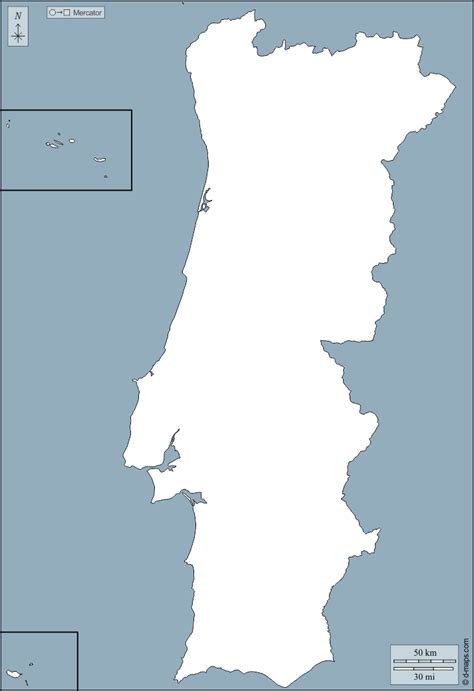 Portogallo Mappa Fisica Portogallo Mappa Gratuita Mappa Muta Gratuita