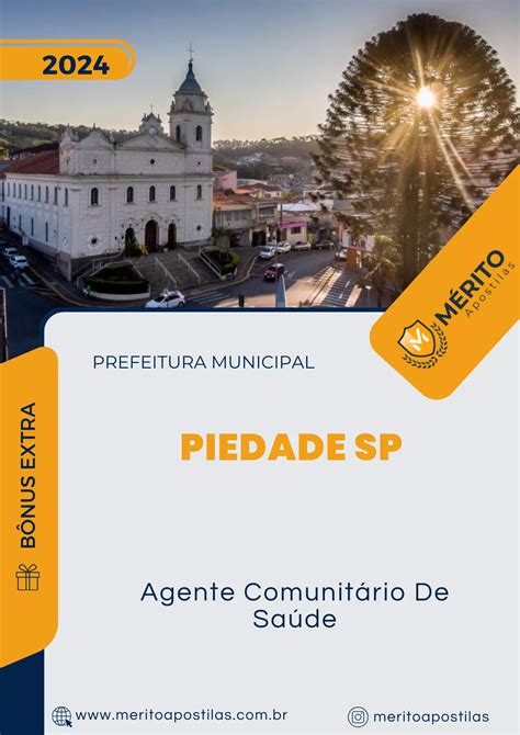 Apostila Agente Comunitário De Saúde Prefeitura de Piedade SP 2024