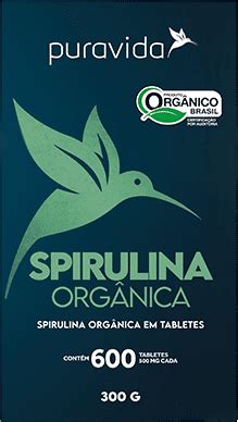 Comprar Spirulina Orgânica em Tabletes Microalga Puravida