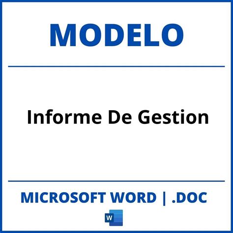 Modelo De Informe De Gestion En Word Image To U