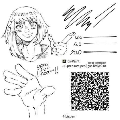 Ibis Paint QR Code Pencil Lineart Brush Drawing