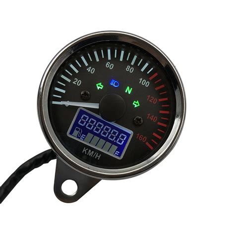 Universal 12V motocicleta LED velocímetro digital tacômetro Liquaid