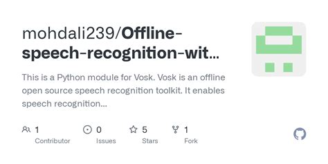 Github Mohdali Offline Speech Recognition With Python This Is A